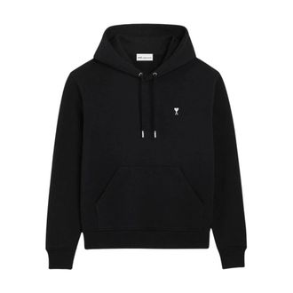 Ami Homme, Sweatshirts et sweats &agrave; capuche, Noir, Taille: S Loopback Jersey De Coeur Sweat &agrave; capuche