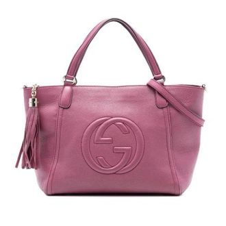 Gucci Sac &agrave; main en cuir Pre-owned - Femme - Pre-owned - Violet - Taille: ONE Size