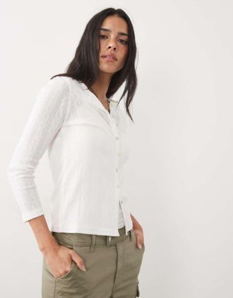 Abercrombie & Fitch caraco et gilet pointelle blanc