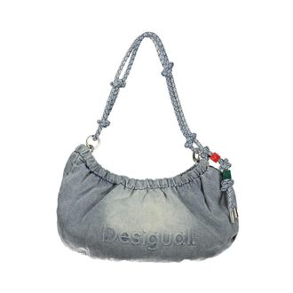 Desigual Half Logo Denim Waverly Bag - Femme - Sacs - Bleu - Taille: ONE Size