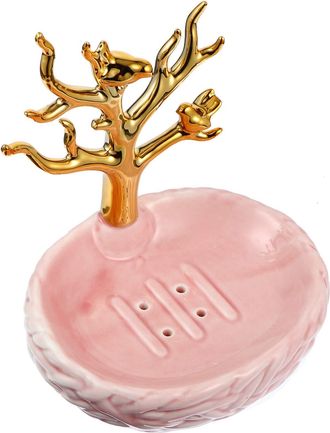 Pretyzoom Keramik Seifenschale Mit Abfluss Abtropfschale F&uuml;r Badezimmer Seifenhalter Praktisch Und Hygienisch