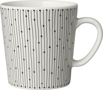 Arabia Aria 1025642 Minio Salastus Tasse, 300 ml, Wei&szlig;, Schwarz