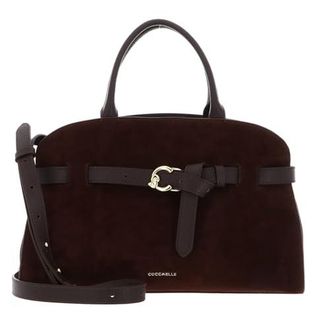 Coccinelle Sabine Suede Bi Handbag Brunette