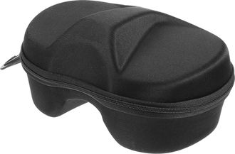 FOMIYES Tragbare Skibrillenbox aus EVA mit Reißverschluss Stoßfeste Brillenaufbewahrungsbox für Ski und Snowboardbrillen Extra Groß mit Stabilem Gürtelhaken