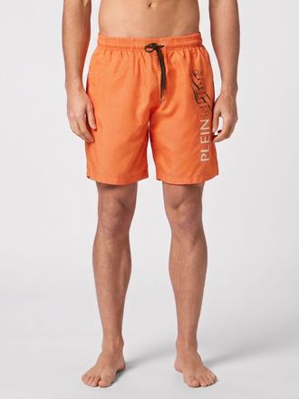 Plein Sport Badeshorts aus Nylon von mit Kontrastlogo und Kordelzug