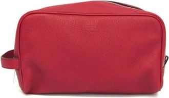Fendi unisex, Pre-owned, Rouge, Taille: ONE Size Pochette en cuir Pre-owned