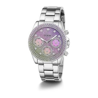 Guess Femme, Accessoires, Multicolore, Taille: ONE Size Montre en acier inoxydable &agrave; cadran multicolore