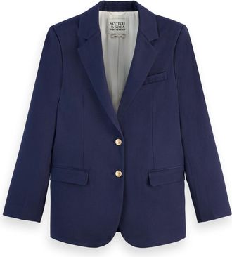 Scotch & Soda Boyfriend Gabardine Twill Blazer