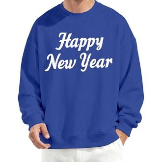Generic Sweat-shirt pour le r&eacute;veillon du Nouvel An - Col rond - Sweat graphique d&eacute;contract&eacute; pour homme - Hauts de vacances pour voyage, quotidien, streetwear,
