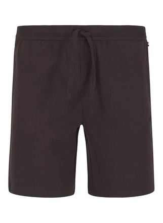 HUGO BOSS Herren Pyjamashorts braun Baumwolle gemustert