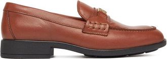 Tommy Hilfiger Slipper Th Logo Leather Loafer FW0FW08705 Braun