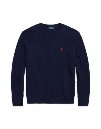 Ralph Lauren CABLE-KNIT WOOL-CASHMERE SWEATER