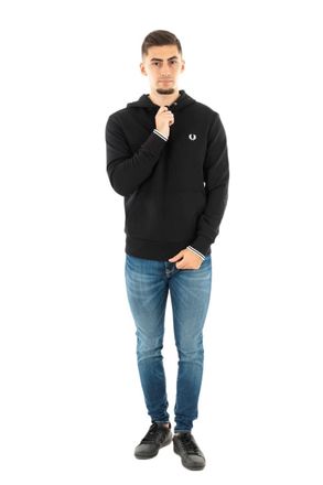 Fred Perry Tipped Hooded Sweatshirt, Sweatshirt - XXL