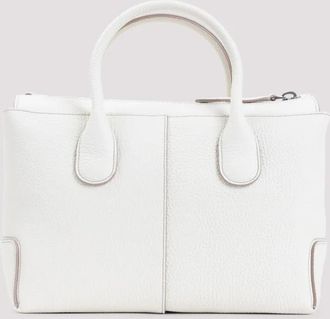 Tod's Tods Hobo Bags - Structured Shoulder Bag In Grained Calf Leather - Gr. unisize - in Wei&szlig; - f&uuml;r Damen