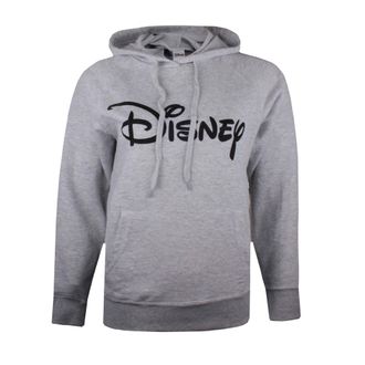 Disney Damen Logo Kapuzenpullover, Grau (Grey Heather Spo), M EU