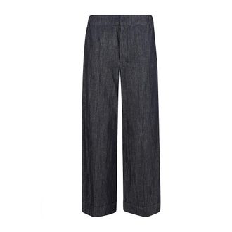 Max Mara Femme, Pantalons, Bleu, Taille: 36 FR Pantalone in denim Melodia