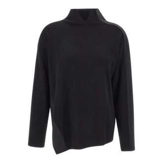 Elena Miro Femme, Pulls, Noir, Taille: 38 FR Col roul&eacute;s