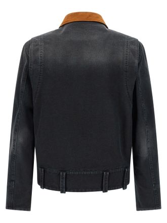 Marni Mens Gray Cotton Denim Jacket Clothing
