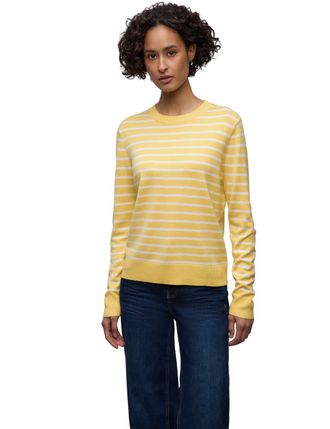 Street One Gestreifter Pullover Bloom Yellow 34