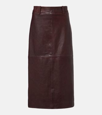 Brunello Cucinelli Midirock aus Leder