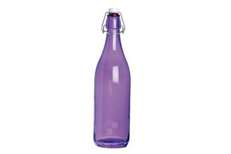 Excelsa Happy Color Bouteille Lisse 1 l, Verre, Violet, 8 x 8 x 30 cm