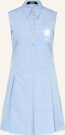 Versace Hemdblusenkleid blau