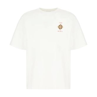 Casablanca Homme, Tops, Blanc, Taille: XL T-Shirt Imprim&eacute;