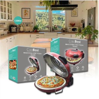 Trade Shop Trade Shop - elektrische pizzamaschine 1200WATT doppelbackofen heizung zuhause TX-9569