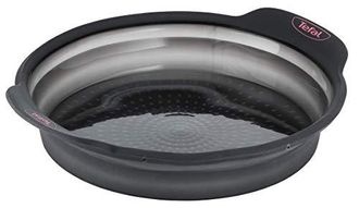 T-fal Crispybake Moule &agrave; manqu&eacute; silicone r&eacute;tractable J4170614, Noir, 24 cm