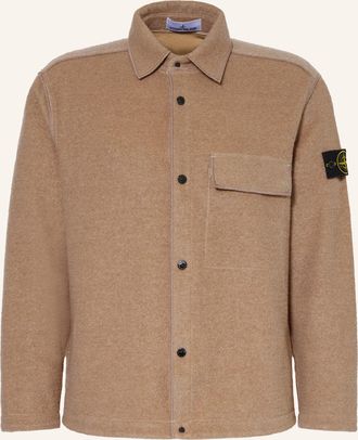 Stone Island Overjacket Aus Boucl&eacute; beige