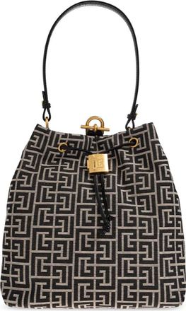 Balmain Femme, Sacs, Noir, Taille: ONE Size Sac &agrave; dos Pulse Monogram Jacquard