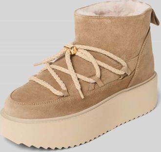 INUIKII Snow Boots aus Leder mit Plateausohle