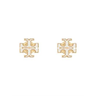 Tory Burch Logo-Ohrstecker - - Accessories - Damen - Wei&szlig; - ONE SIZE
