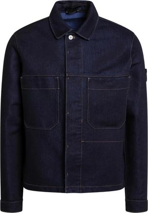 Stone Island Homme, Vestes, Bleu, Taille: S Giubbotto Leggero Denim Re