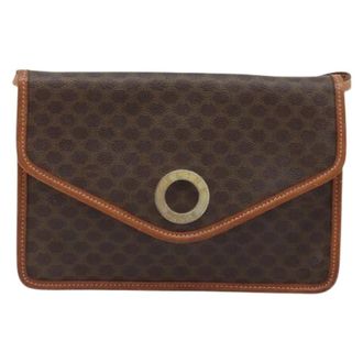 Celine Pre-owned Vintage Macadam Circle Logo Schultertasche - - Pre-owned - Damen - Braun - ONE SIZE