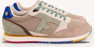 Faguo Baskets taupe & kaki clair polyester - ELM