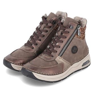 Rieker Bottes &agrave; lacets pour femme - Marron - Pointure 39 EU, marron, 39 EU