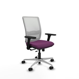 Piqueras y Crespo Haches B&uuml;rodrehstuhl mit 3D-Armen, h&ouml;henverstellbare Lendenwirbelst&uuml;tze, ausgestattet mit Syncro/Traslack und injiziertem Schaum. Mit Rollen von 65 mm