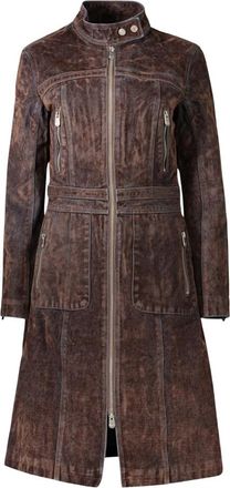 Desigual Wildleder-Trenchcoat - - Coats - Damen - Braun - L