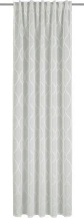 Gardinia Sehlbach Fertiggardine mit Gardinenband, Wellendessin, Wei&szlig;, 135 x 245 cm Gardinen, Blickdichter Stoff, &Ouml;ko-Tex Zertifiziert, Einfache Befestigung, Ze