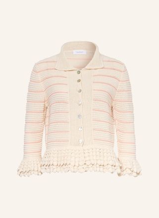 Rich & Royal Strickjacke Mit Glitzergarn weiss