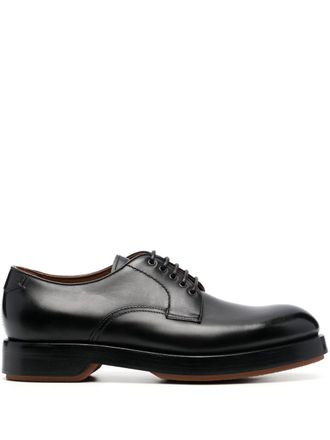 Ermenegildo Zegna chaussures oxford en cuir poli - Noir