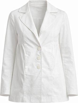 M&oacute;veis Conquista Taillierter Peplum-Blazer in strahlendem Wei&szlig;