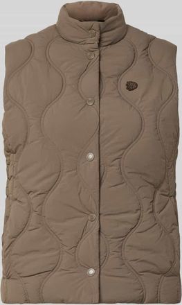 Superdry Steppweste mit Stehkragen und Label-Stitching
