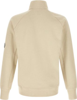 C.P. Company Diagonal Raised Half-Zip Sweatshirt - Sand