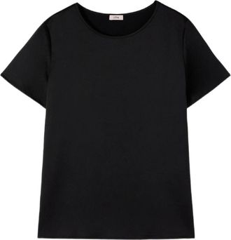 Oltre Femme, Tops, Noir, Taille: 46 FR T-shirt bicolore