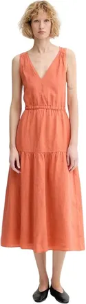 Marc O'Polo Femme, Robes, Orange, Taille: 42 FR Robe Mi-longue en Lin