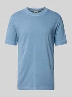 Drykorn T-Shirt mit geripptem Rundhalsausschnitt Modell RAPHAEL