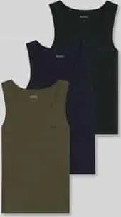 HUGO BOSS Slim Fit Tanktop aus reiner Baumwolle im 3er-Pack