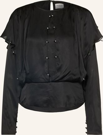 Isabel Marant Marant &Eacute;toile Blusenshirt Brema Aus Satin Mit Schmucksteinen schwarz